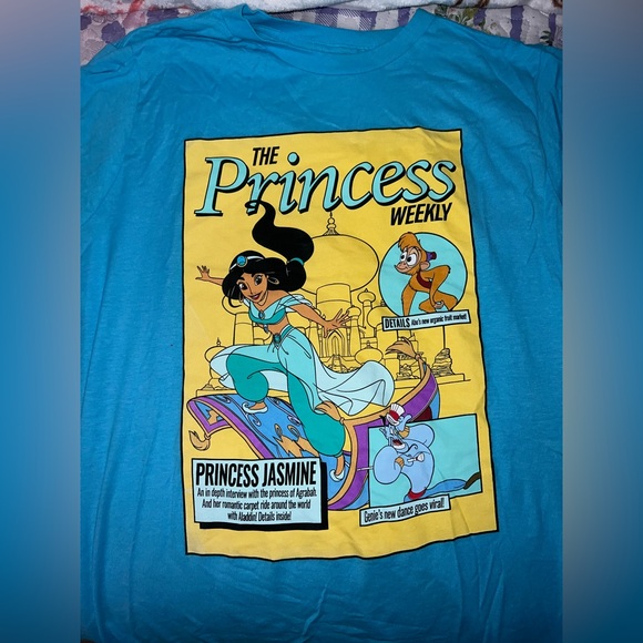 Disney | Tops | Disney Princess Jasmine Turquoise Tee | Poshmark